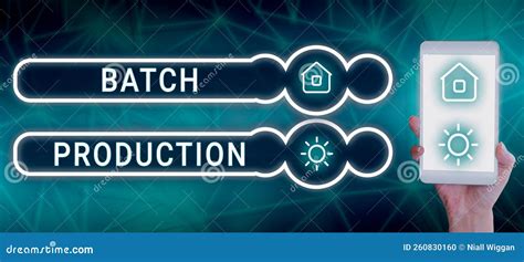 Batch Production Concept Icon Manufacturing Method Idea Thin Line