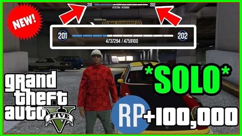SOLO RP FAST Gta 5 Online How To LEVEL UP FAST On Ps Xbox Pc NEW