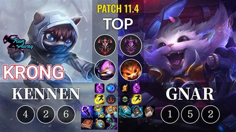 RNW KronG Kennen Vs Gnar Top KR Patch 11 4 YouTube