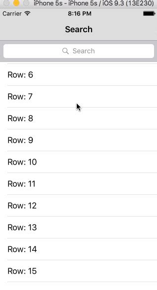 Ios Locking A Uisearchbar To The Top Of A Uitableview Like Game Center Stack Overflow