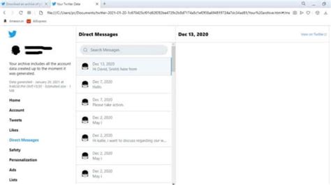 how to retrieve deleted direct messages on twitter