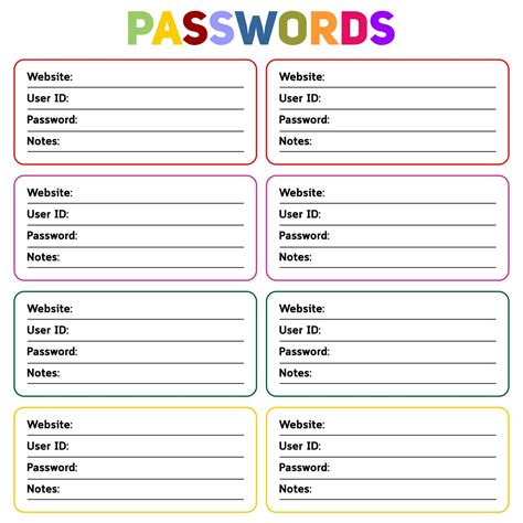 Password Log Sheets 10 Free Pdf Printables Artofit