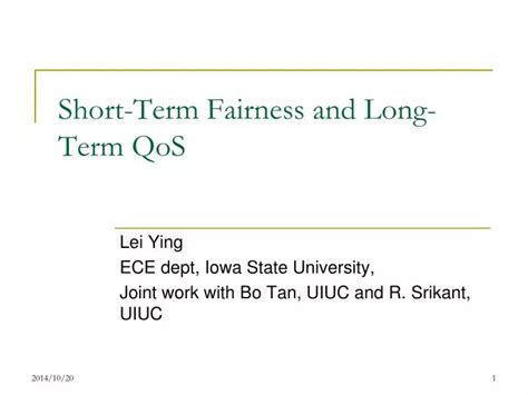 Ppt Short Term Fairness And Long Term Qos Powerpoint Presentation