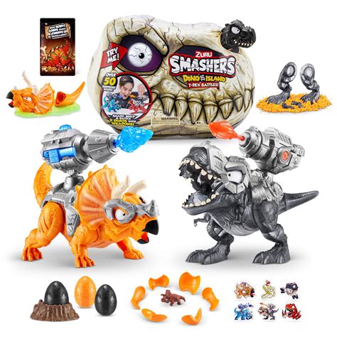 Smashers Dino Island T Rex Battles Black Version By Zuru