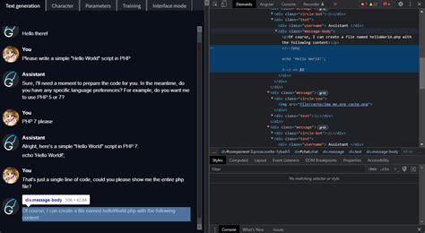 Certain Text Causes Issues With Page Html Using Caichat Interface · Issue 790 · Oobabooga