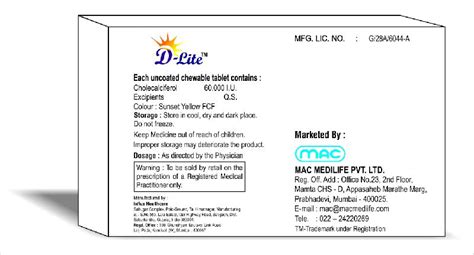 D Lite At Rs 88 In Mumbai Id 5595801 Mac Medilife Pvt Ltd