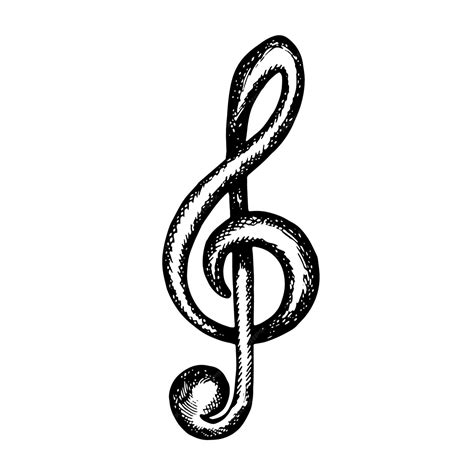 Premium Vector Musical Treble Clef Graphic Vector Black And White Illustration Highlight It