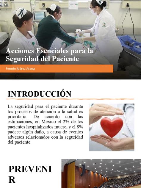 Acciones Esenciales Para La Seguridad Del Paciente Pdf Seguridad