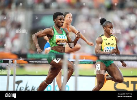 Tobi Amusan Participating In The 100 Meters Hurdles At The World