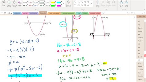 Nov 6 Block D Applications Of Quadratics Youtube