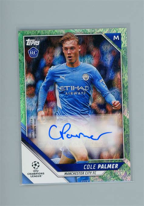 【jackie代卖】2022 Topps 欧冠 曼城 帕尔默 新秀rc 签字 50编 印刷线 （x） 卡淘