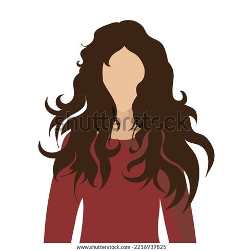 Illustration Woman Long Hair Personal Avatar Stock Vector Royalty Free