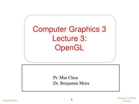 Ppt Computer Graphics 3 Lecture 3 Opengl Powerpoint Presentation