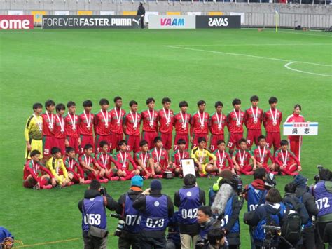 【第97回全国高校サッカー選手権準決勝】表彰式 尚志高校写真 サカスタu－18