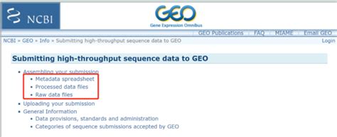GEO数据上传操作指南 Public Library of Bioinformatics