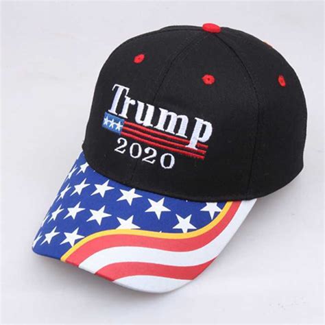 Embroidered Trump 2020 Keep America Great Black Cap President Election