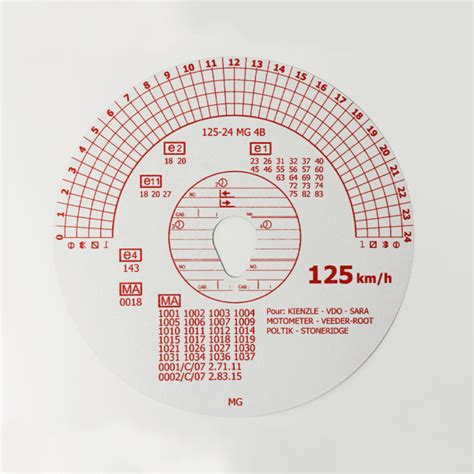 125 Analogue Tachograph Charts Ec Approved Aquarius It