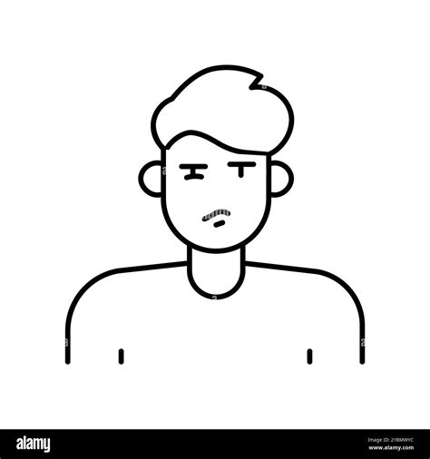 Trigeminal Neuralgia Line Black Icon Sign For Web Page Mobile App Button Logo Vector