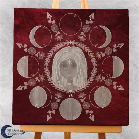 Canvas Art Maangodin Rood 20x20 Sb Designs Creations Magische