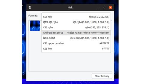 Pick A Color Picker For Ubuntu That Includes History Support