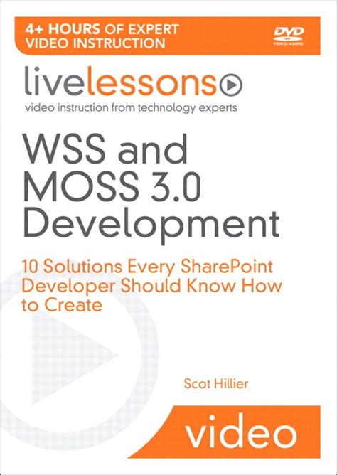 Wss And Moss 30 Development Livelessons Video Training 10 Solutions Every Sharepoint