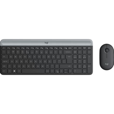 Клавиатура + мышь Logitech MK470 клав:черный/серый мышь:черный USB ...
