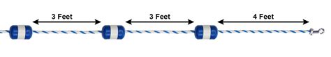 Pool Rope And Float Kit 20 Feet Preassembled 1 2 Inch Rope With 3x5