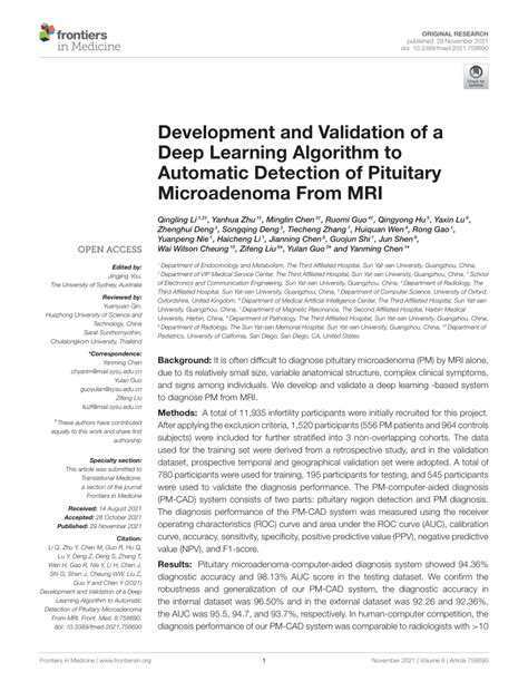 Pdf Development And Validation Of A Deep Learning Algorithm To Automatic Detection Of