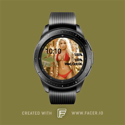 Facer User WWE Mandy Rose Red Bikini Watch Face For Apple Watch Samsung Gear S Huawei