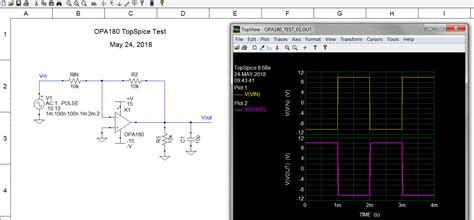 TINA Spice OPA Simulation Model Showing Following Error Overflow Converge Amplifiers