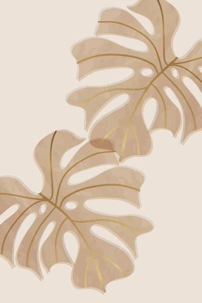Poster Beige Blad 2 Designhandel No