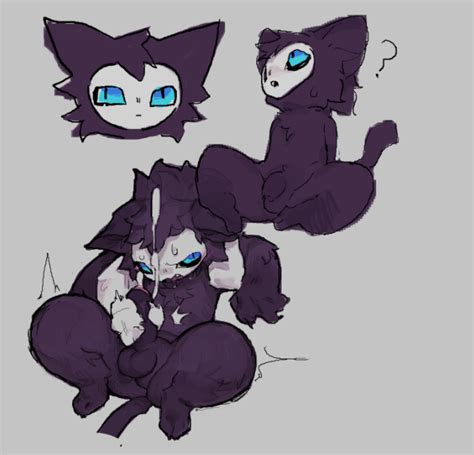 Rule 34 Ambiguous Gender Anthro Balls Black Body Black Fur Blue Eyes