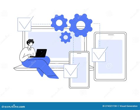 Cross Platform Development Abstract Concept Vector Illustration Stock