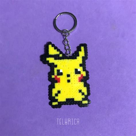 Chaveiro Em Pixel Art Pikachu Pokemon Shopee Brasil