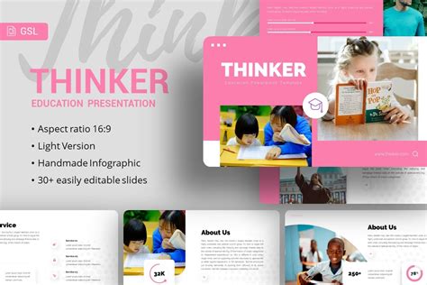 Google Slides Template Thinker Graphic By Dijimedia Creative Fabrica