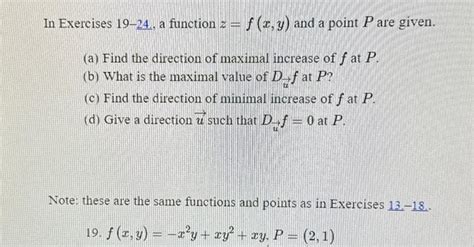 solved in exercises 19 24 a function z f x y and a point p