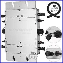 Solar Micro Inverter 1200W Grid Tie MPPT Pure Sine Wave DC To AC 110V Waterproof Grid Tie Inverter