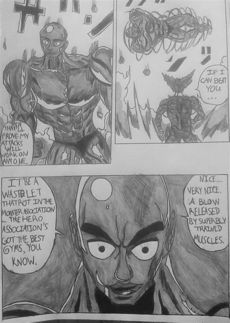 Garou Vs Darkshine Webcomic Redraw Page 4 Ronepunchman One Punch