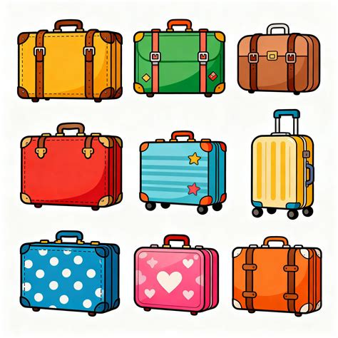 Suitcase Clip Art Ai Generated Designs