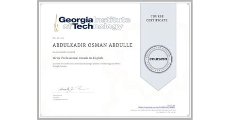 Abdulkadir Osman Abdulle On Linkedin Completion Certificate For Write Professional Emails In