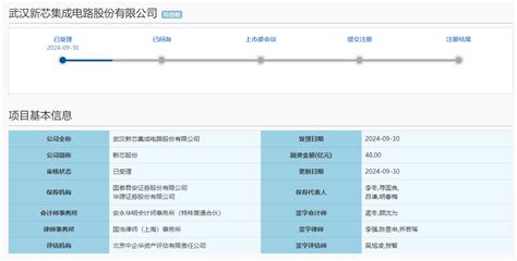 新芯股份科创板ipo申请获受理ipo资本市场财经网 Caijingcomcn
