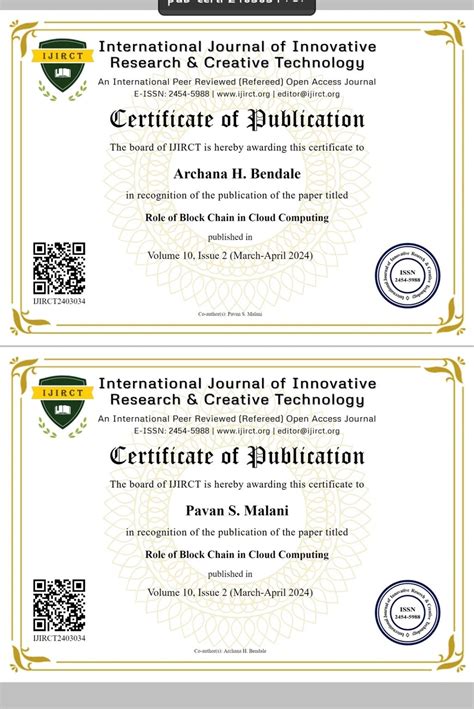 Happy To Share That Our Reasearch Paper Titled Role Of Block Chain In