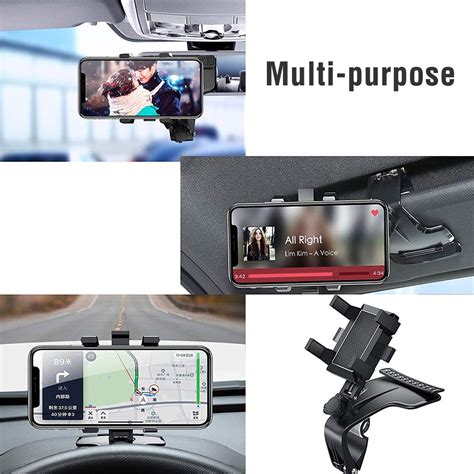 Support universel de téléphone portable pour voiture rotatif à 1200
