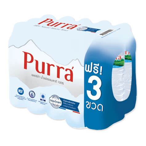เพอร์ร่า น้ำแร่ธรรมชาติ ขนาด 500ml ยกแพ็ค 12ขวด น้ำดื่ม Purra Mineral