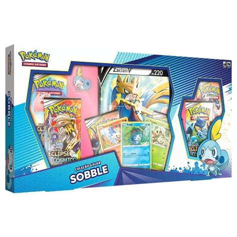Pokémon TCG Box Coleção Galar Sobble Copag JP Toys Brinquedos e Actions Figures para