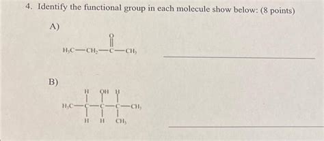 Solved Identify The Functional Group In Each Molecule Chegg