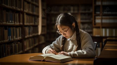 도서관에서 책을 읽는 어린 소녀 도서관에서 공부하는 초등학생 사진 제공 중앙고등전문학교 부설 어학원 고화질 사진 사진 배경