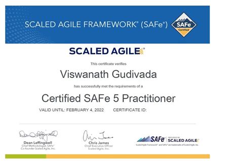 Venkata Kasi Viswanath Gudivada On Linkedin I Just Earned My Safe 5 Practitioner Certification