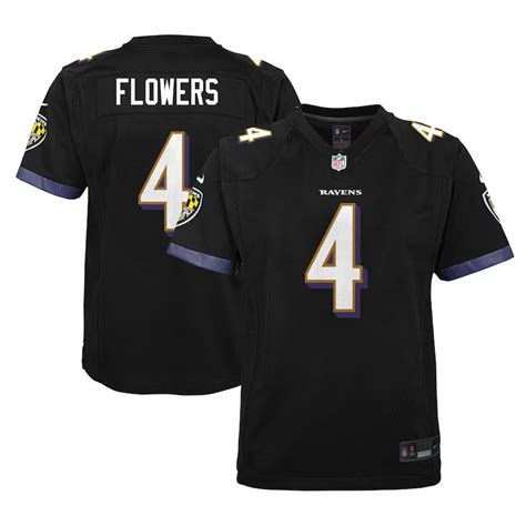 Baltimore Ravens Zay Flowers Youth Black Jersey Baltimore Sports Store