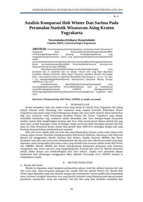 pdf s 2 analisis komparasi holt winter dan sarima pada · plot